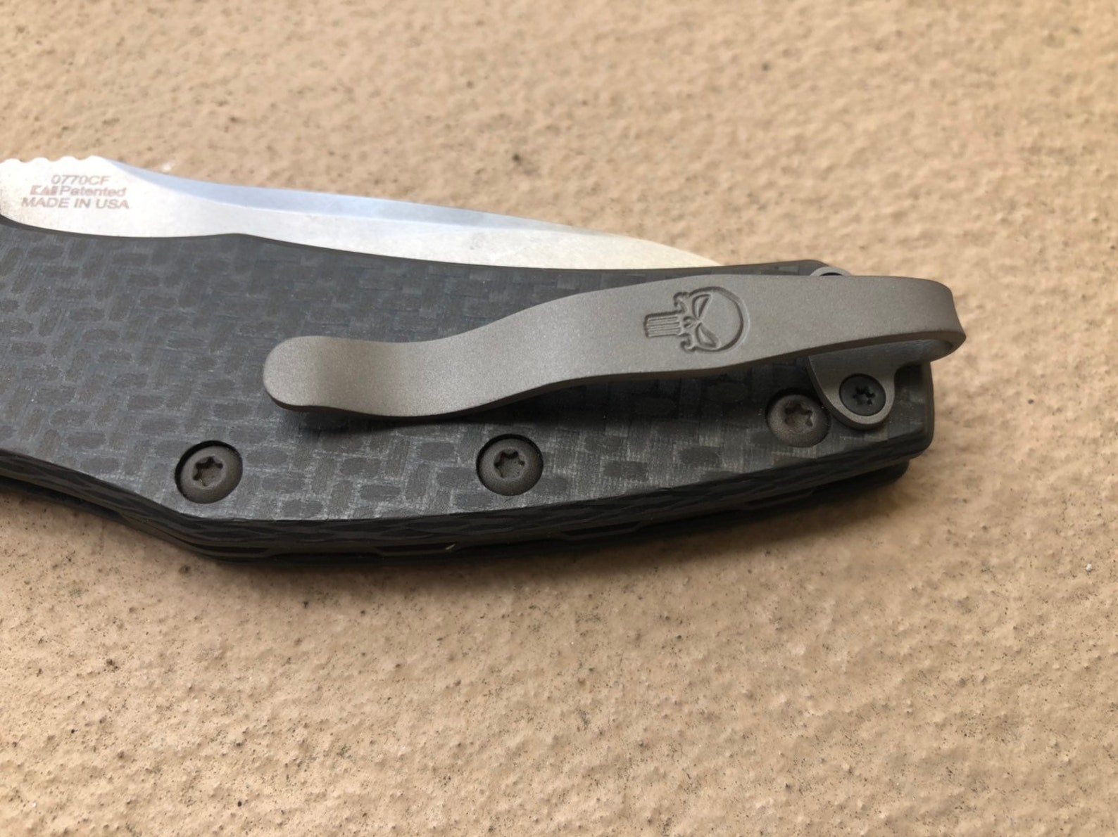 Gray Titanium Pocket Clip for Zero Tolerance Knife ZT0770 | Etsy