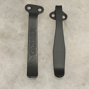 Black Titanium Deep Carry Pocket Clip for Gerber Fastball Folder Knife ...