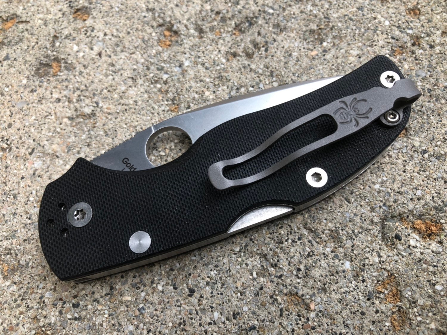 Gray Titanium Deep Carry Pocket Clip Made for Spyderco Native 5 G10 ...