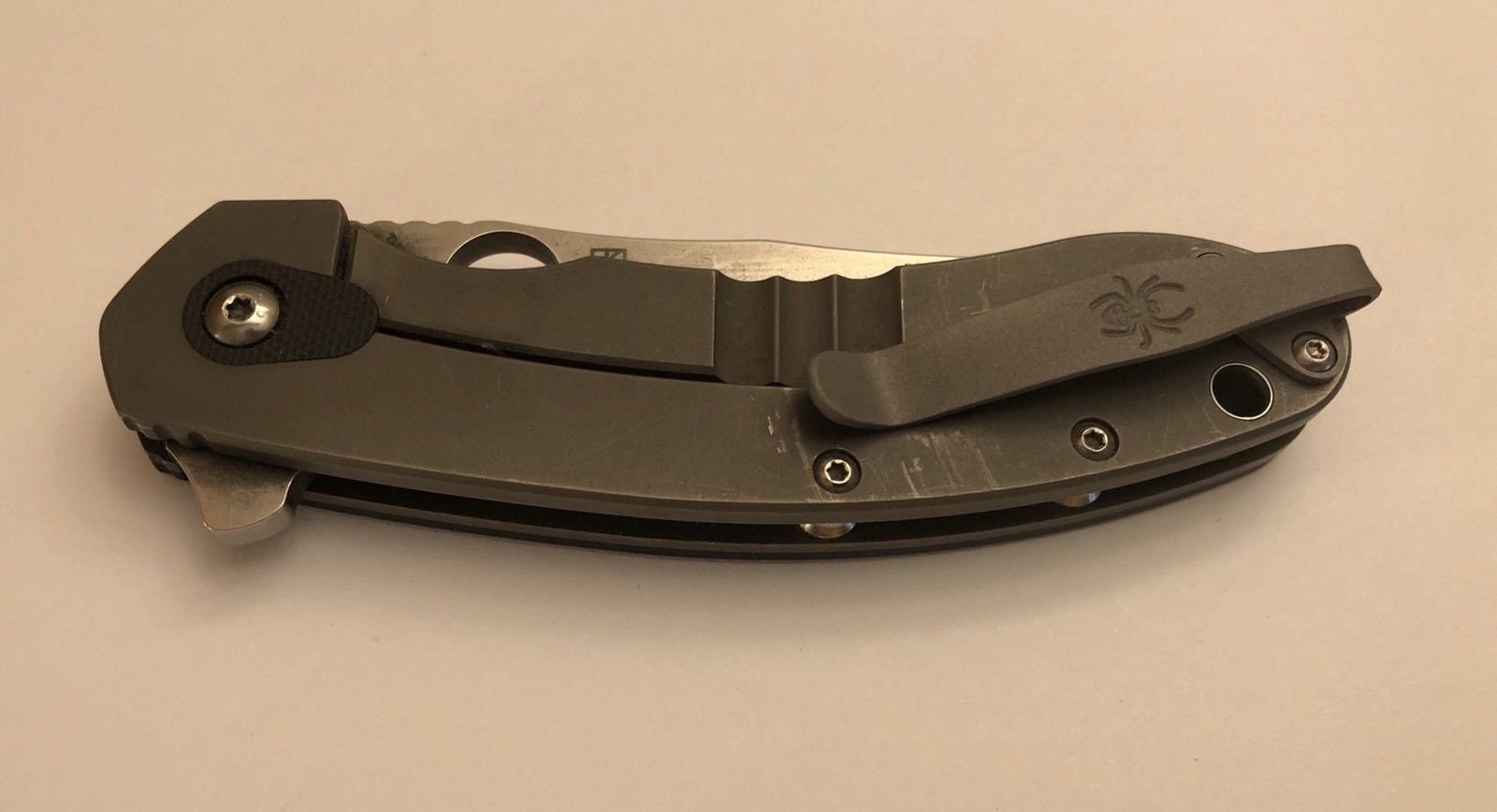 Flat Gray Titanium Deep Pocket Clip Made For Spyderco Southard | Etsy