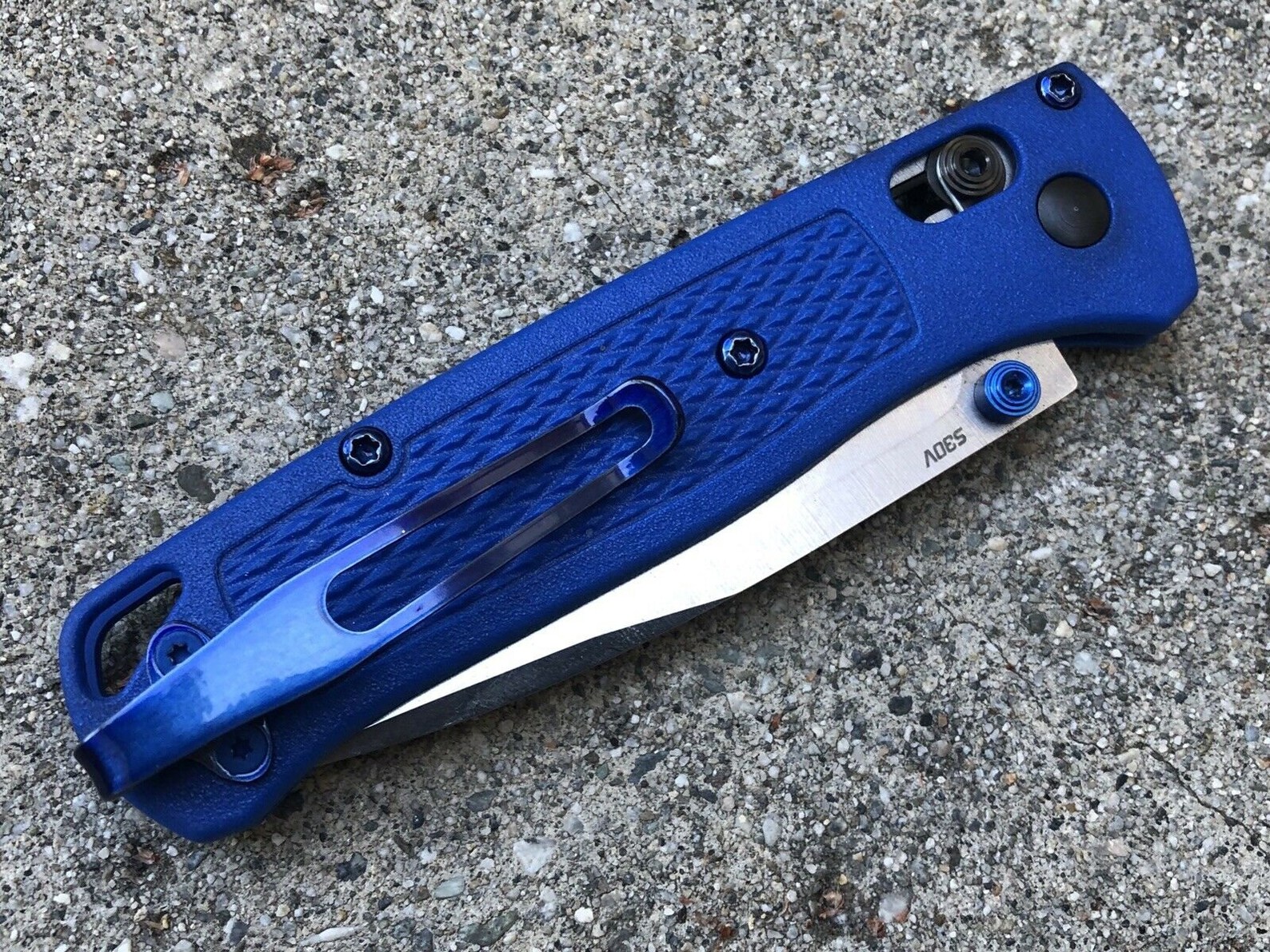 Blue Titanium Deep Carry Pocket Clip Made for Benchmade Bugout | Etsy