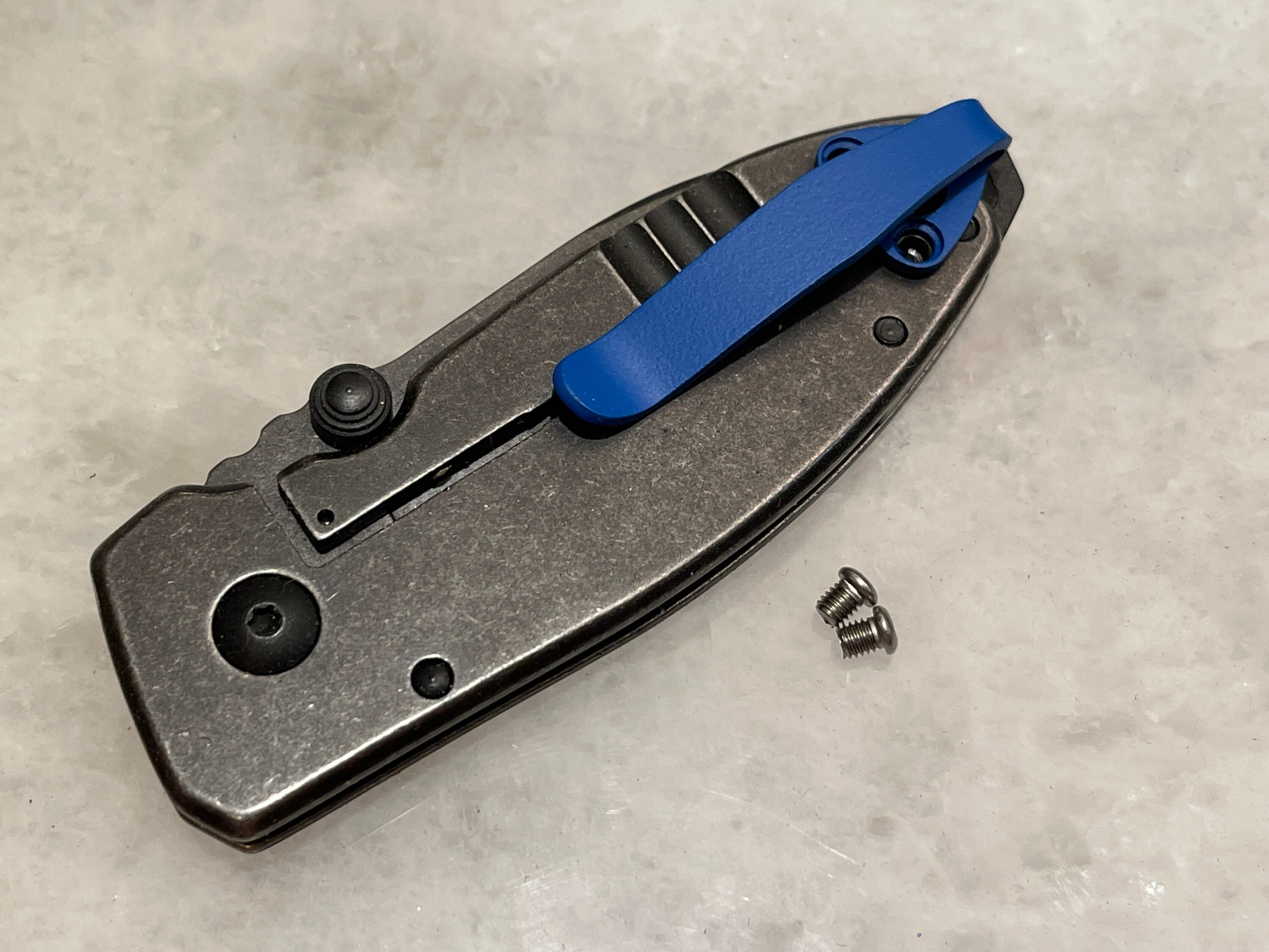 Matte Blue Titanium Deep Carry Pocket Clip for CRKT SQUID - Etsy