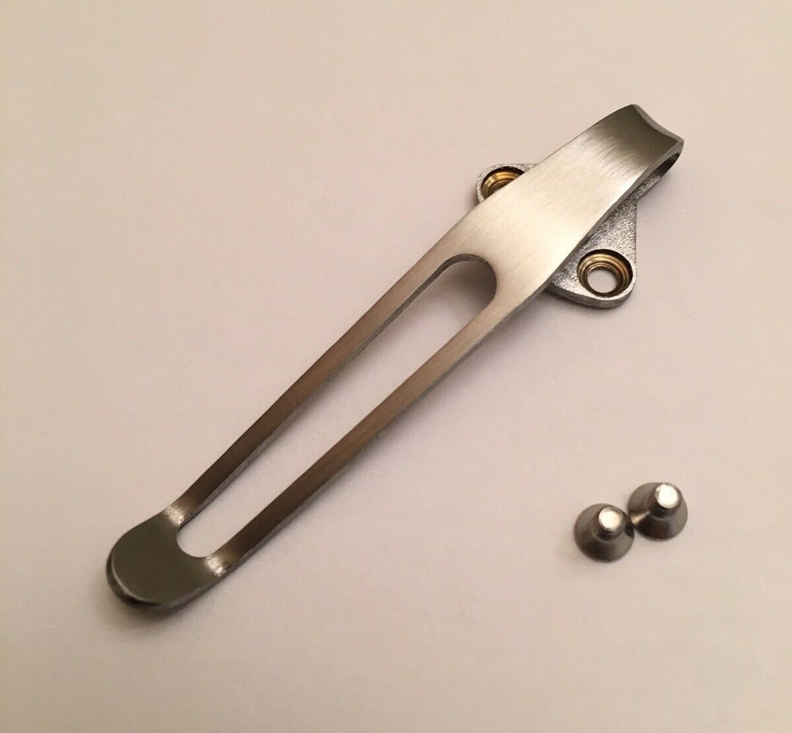Titanium Deep Pocket Clip for Spyderco Native 5 FRN Lightweight C41SBK5 ...