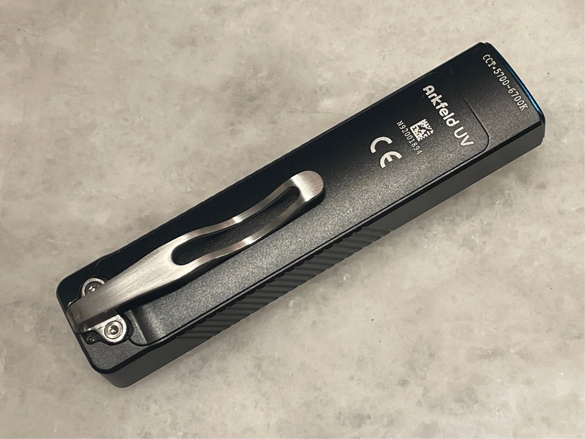 Titanium Deep Pocket Clip for Olight Arkfeld UV Arkfeld PRO Flashlight ...