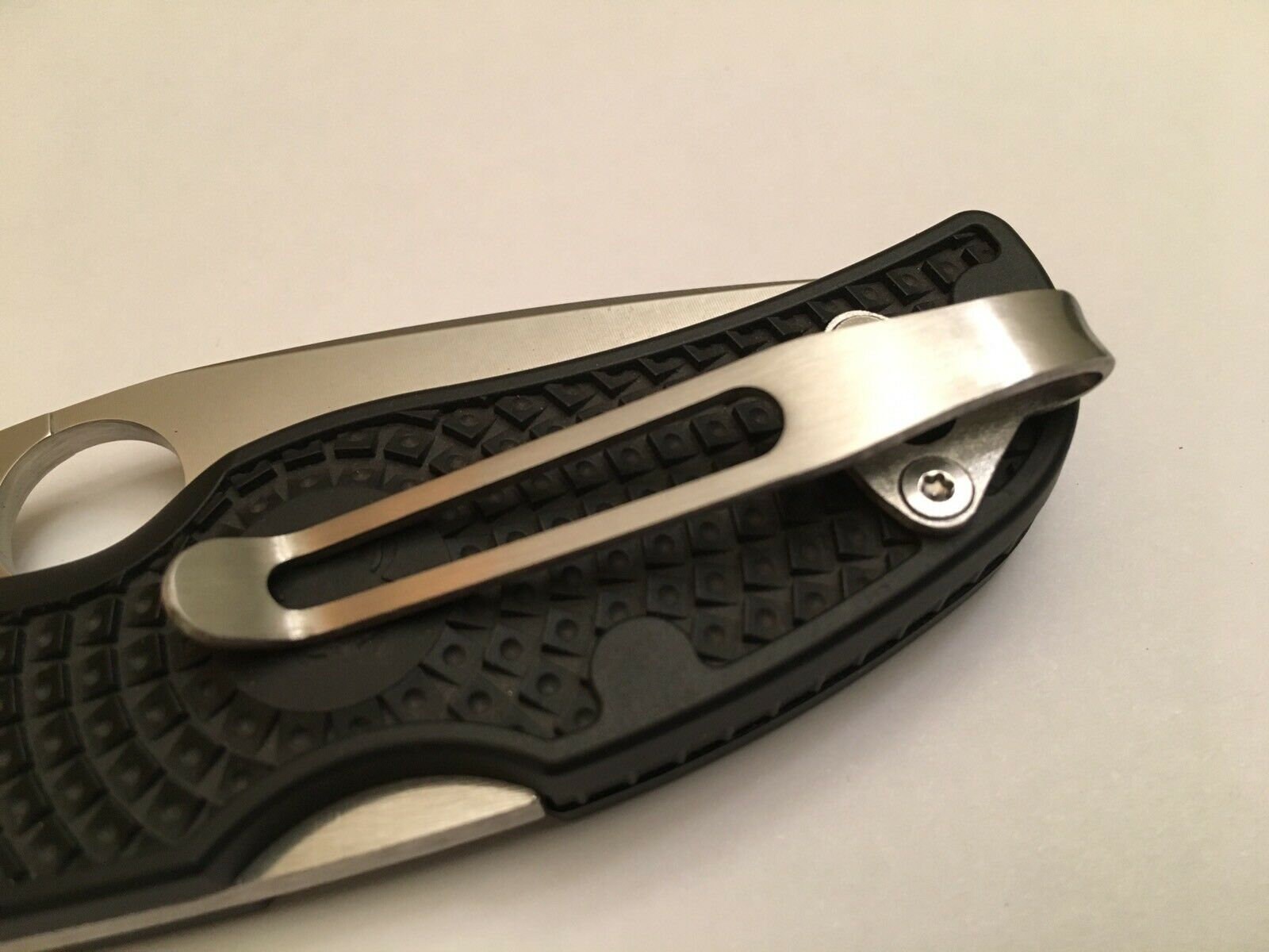 Titanium Deep Pocket Clip for Spyderco Native 5 FRN Lightweight C41SBK5 ...