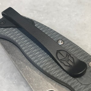 Matte Black Titanium Deep Carry Pocket Clip for Demko AD20.5 Knife With ...