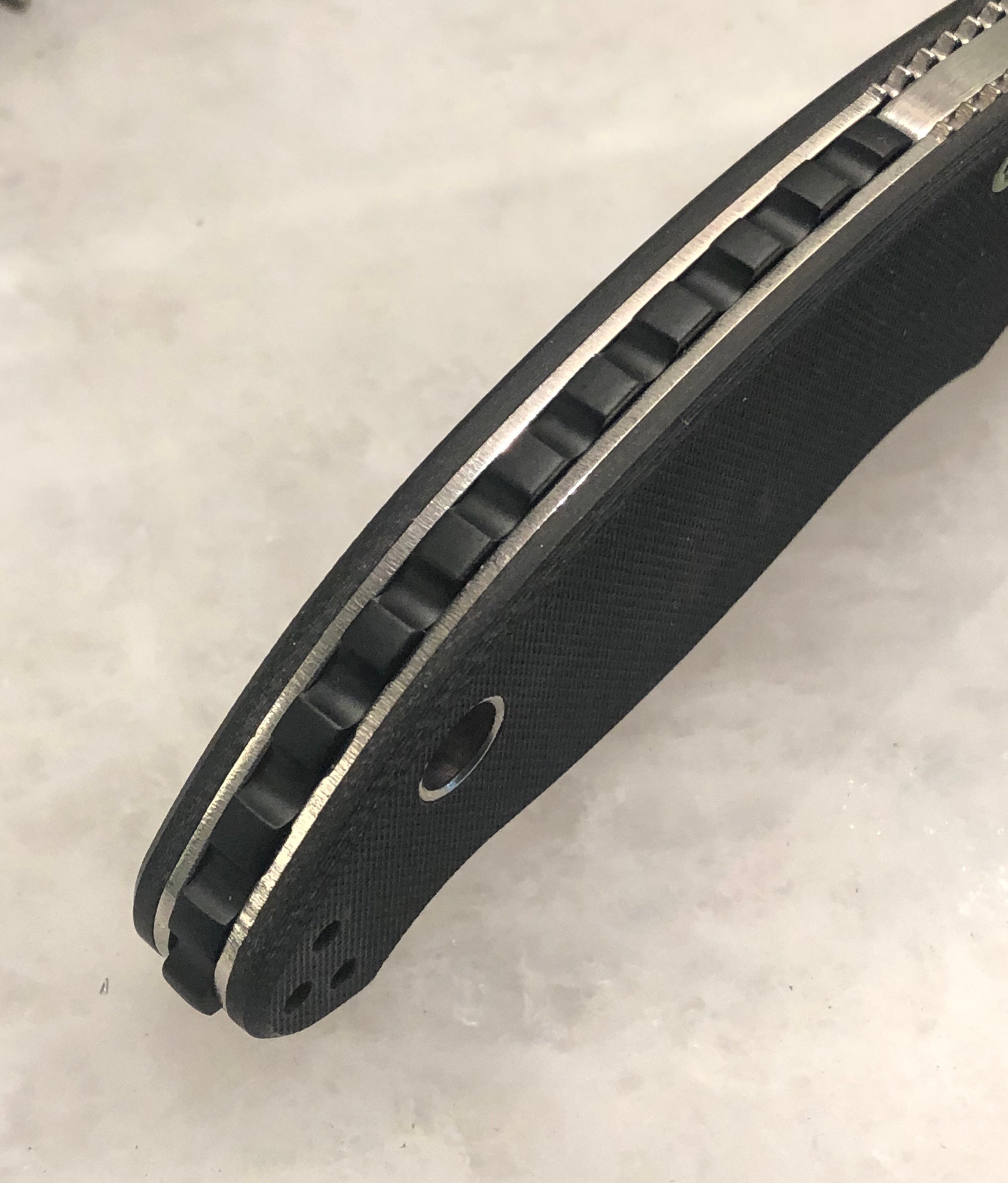 Matte Black Titanium Back Spacer for Spyderco Manix 2 G10 Folder Knife ...