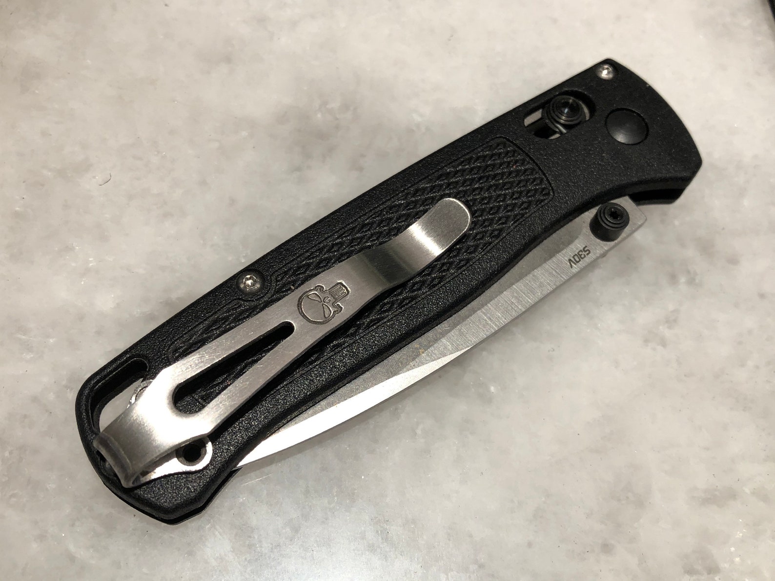 Satin Titanium Deep Carry Pocket Clip for Benchmade Bugout 535 - Etsy