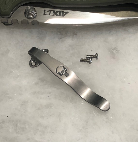 Satin Titanium Deep Carry Pocket Clip for Cold Steel AD-15 - Etsy