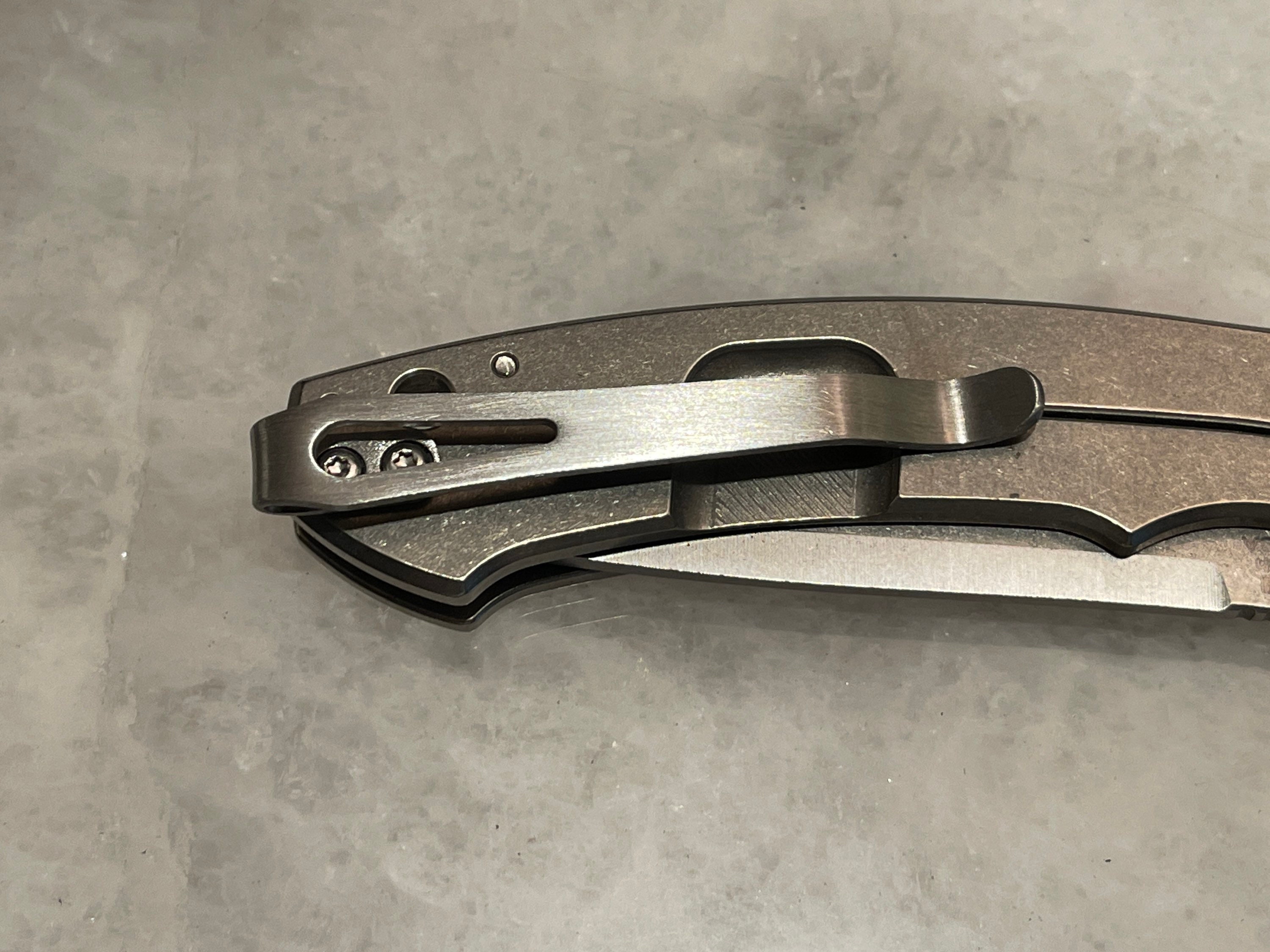 Titanium Deep Carry Pocket Clip for Zero Tolerance ZT0450 Folding Knife ...