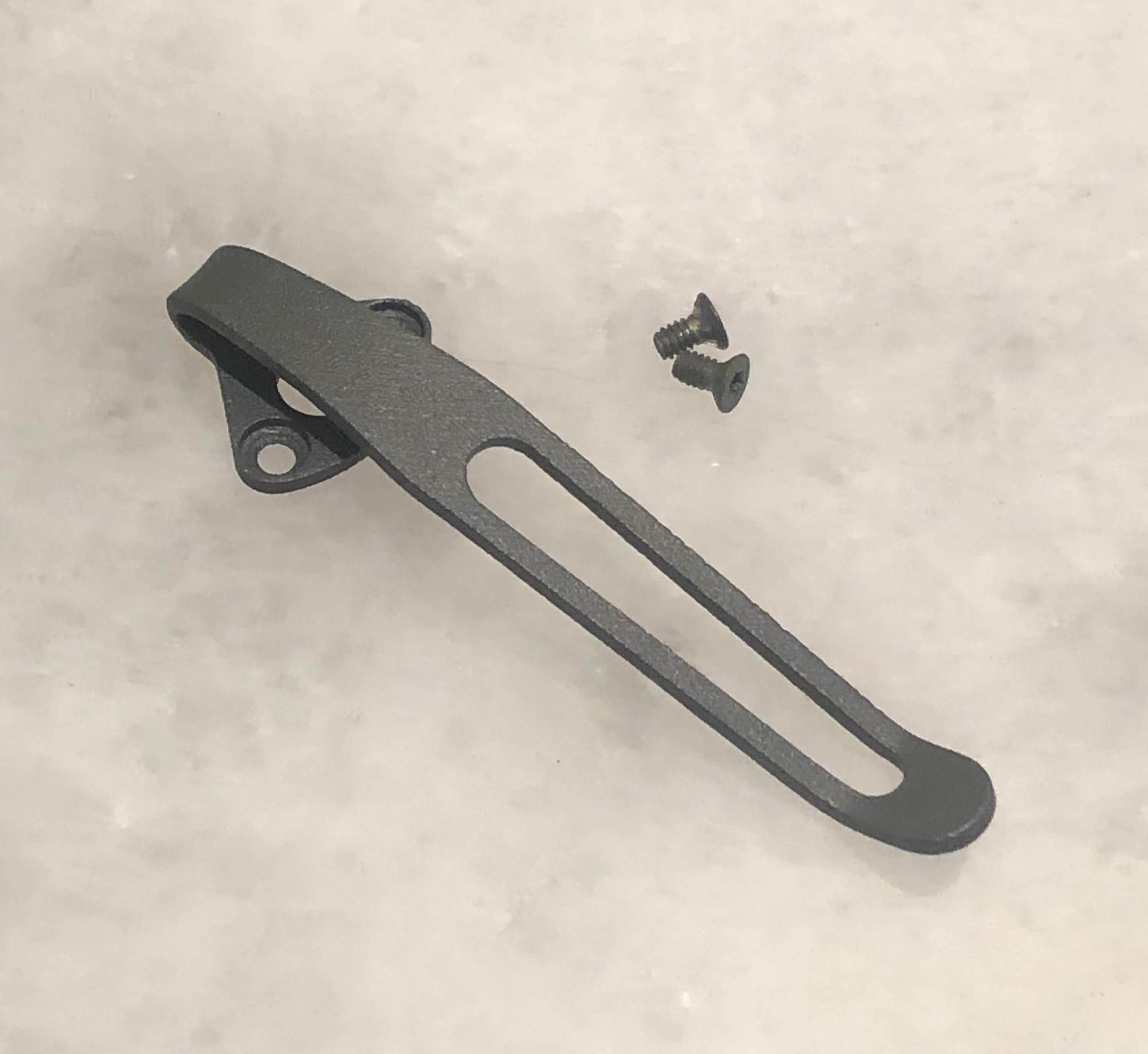 Gray Titanium Deep Carry Pocket Clip for Spyderco Lil’ Native Back Lock ...