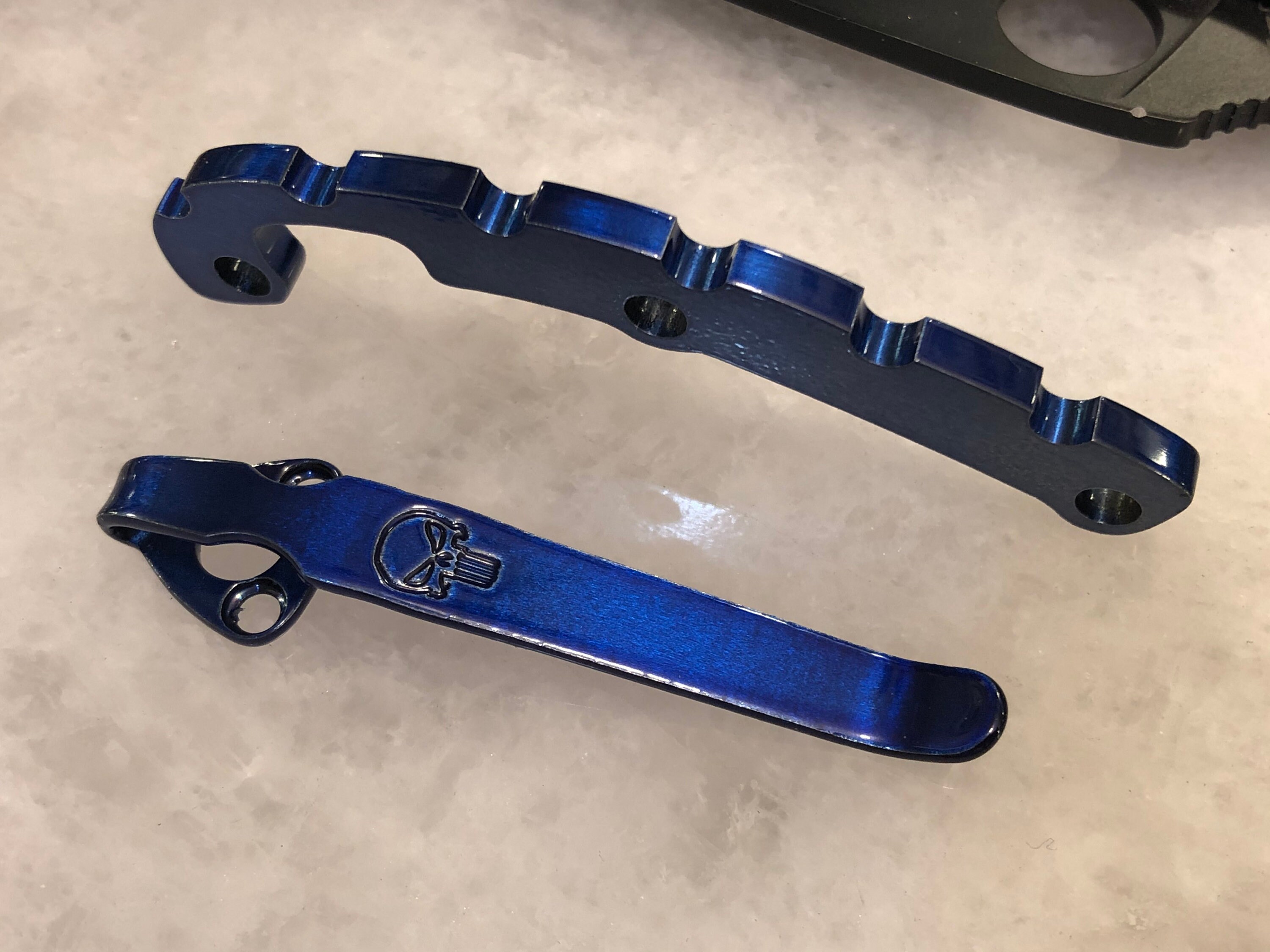 Blue Titanium Back Spacer & Deep Pocket Clip Set Made for - Etsy