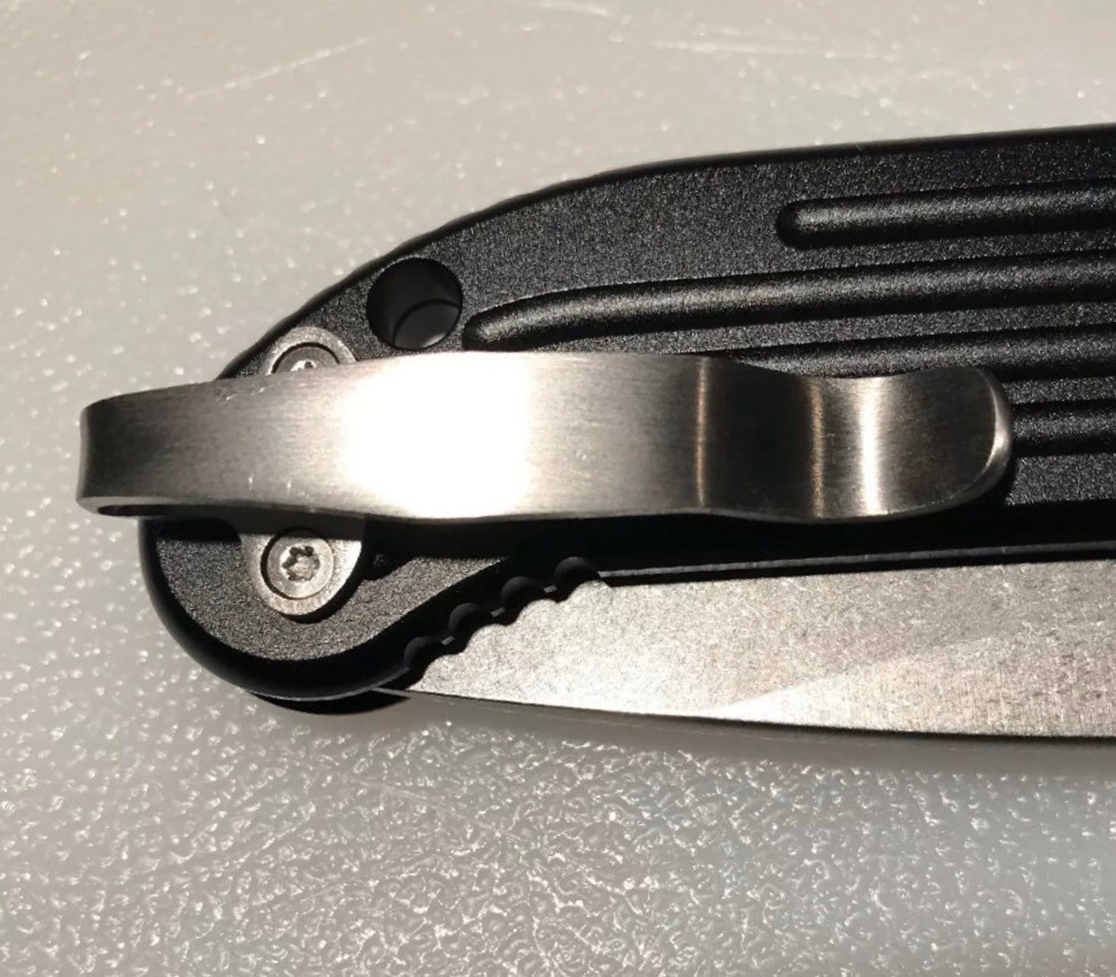 Matte Black Titanium Deep Carry Pocket Clip for Microtech LUDT 135-1 ...