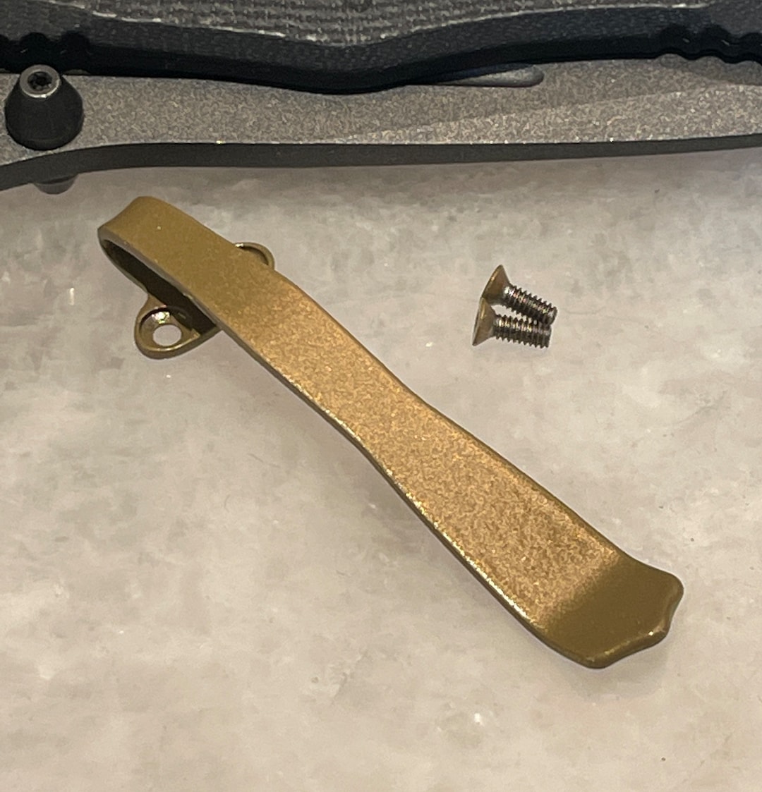Gold Titanium Deep Carry Pocket Clip for Benchmade Mini Adamas 273 ...