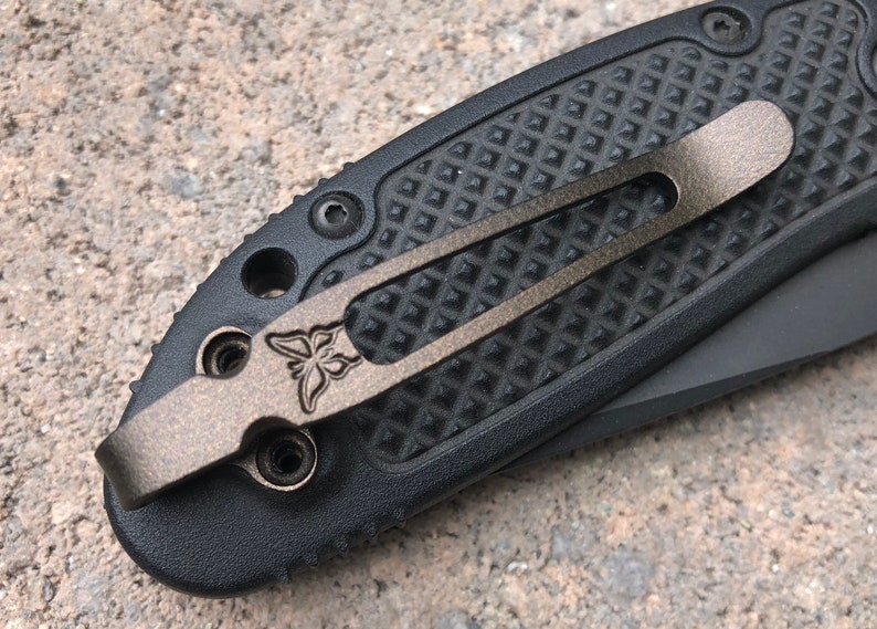 Dark Bronze Titanium Deep Carry Pocket Clip Made for Benchmade - Etsy