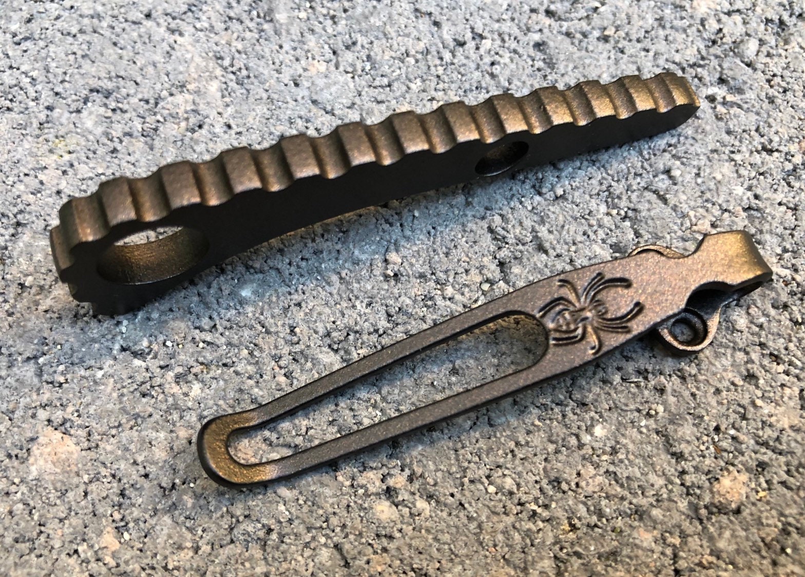 Dark Vintage Bronze Titanium Back Spacer and Deep Pocket Clip - Etsy