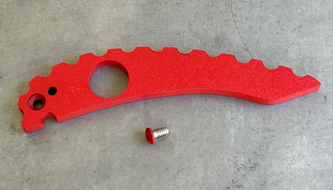 Flat Red Titanium Back Spacer for Spyderco Manix 2 G10 Folder Knife ...
