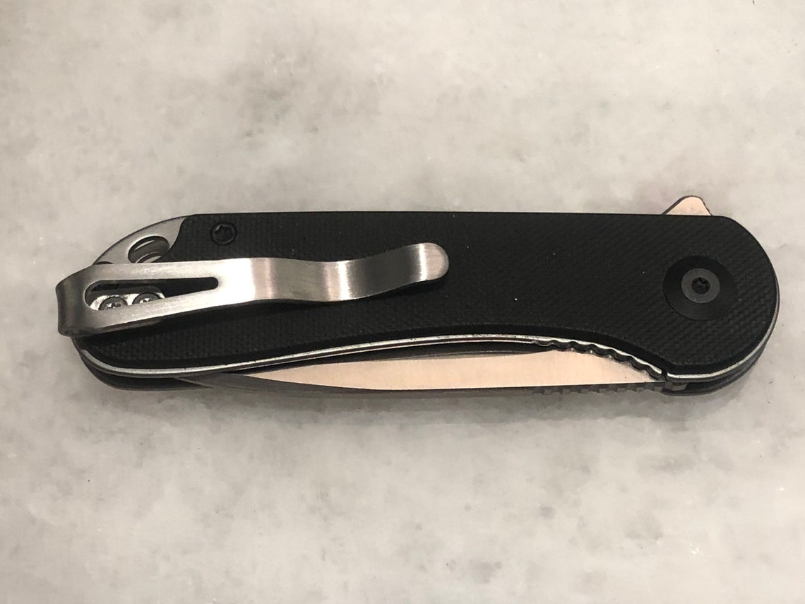 Satin Finish Titanium Deep Pocket Clip for WE Knife CIVIVI Elementum ...