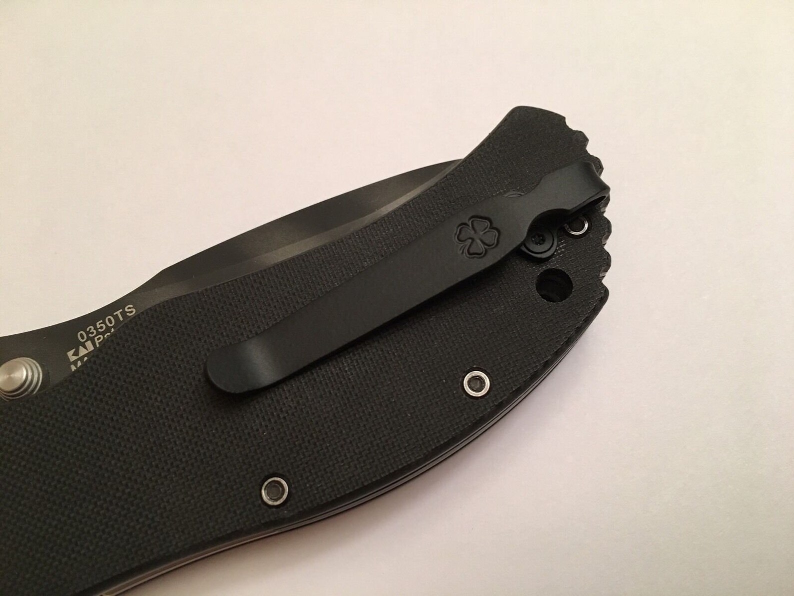 Matte Black Titanium Pocket Clip for Zero Tolerance ZT0300 ZT0301 ...
