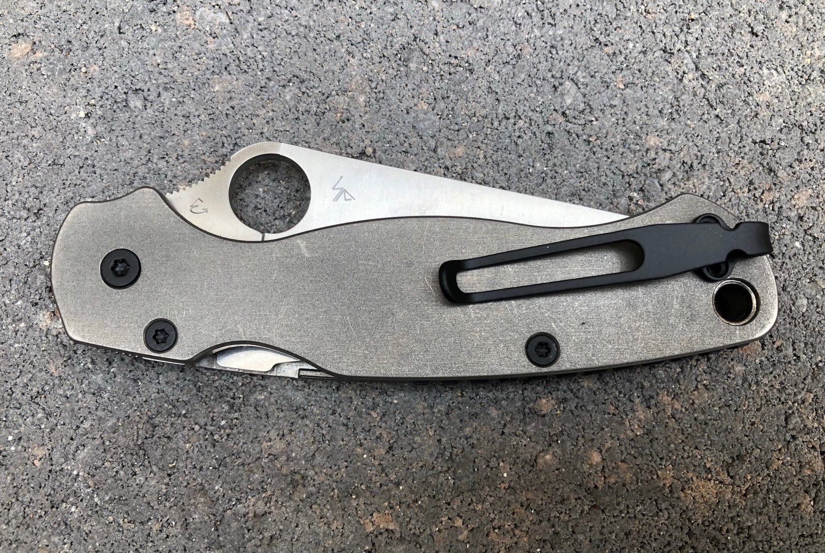 Flat Black Titanium Deep Pocket for Spyderco Paramilitary 2 C81GPBK2 ...