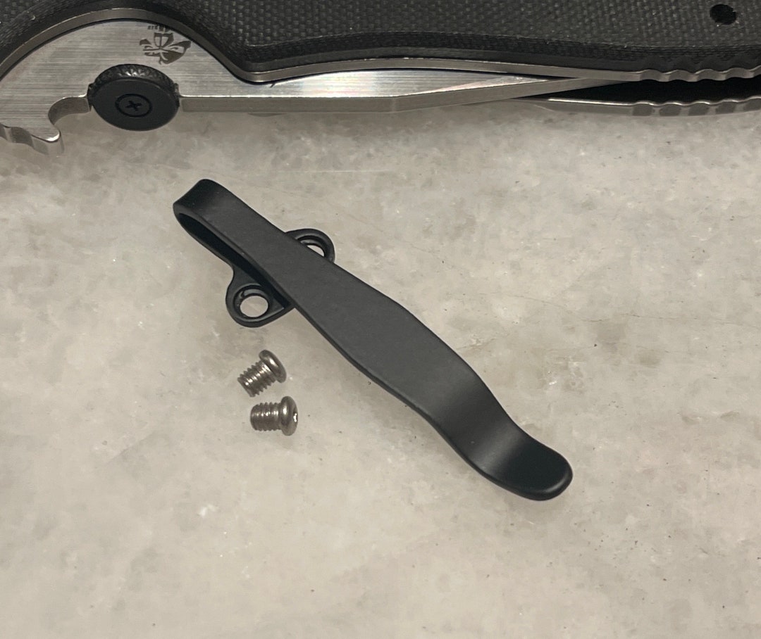 Black Titanium Deep Carry Pocket Clip for Kershaw Emerson CQC-6K CQC-7K ...