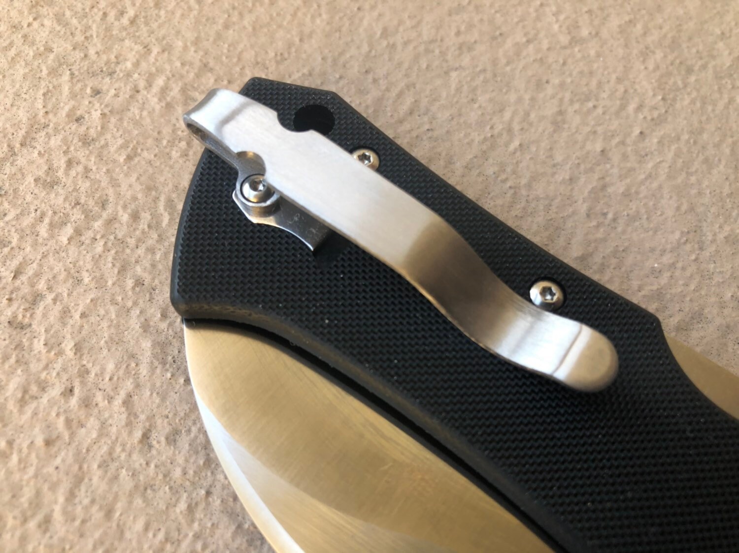 Satin Titanium Deep Carry Pocket Clip for Cold Steel Black Talon II ...