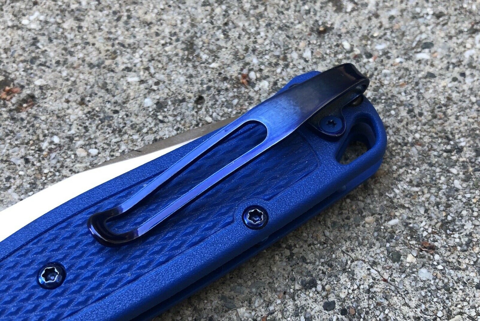 Blue Titanium Deep Carry Pocket Clip Made for Benchmade Bugout | Etsy