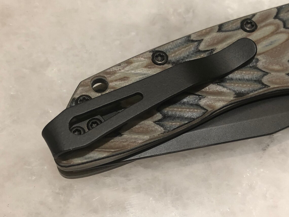 Black Titanium Deep Carry Pocket Clip for Hogue Deka Folder Knife - Etsy
