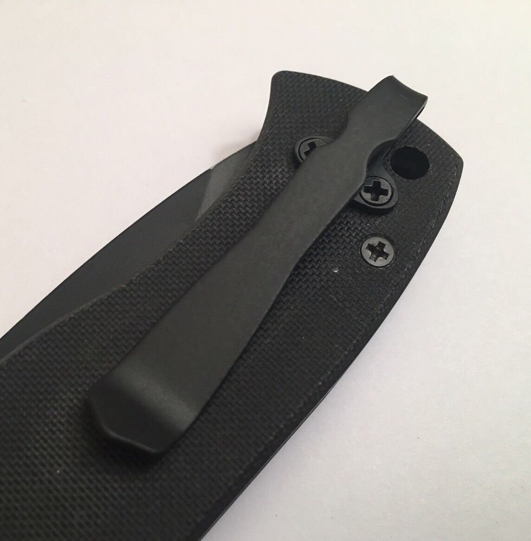 Black Titanium Deep Pocket Clip Made for Emerson Knives CQC-7 A-100 CQC ...
