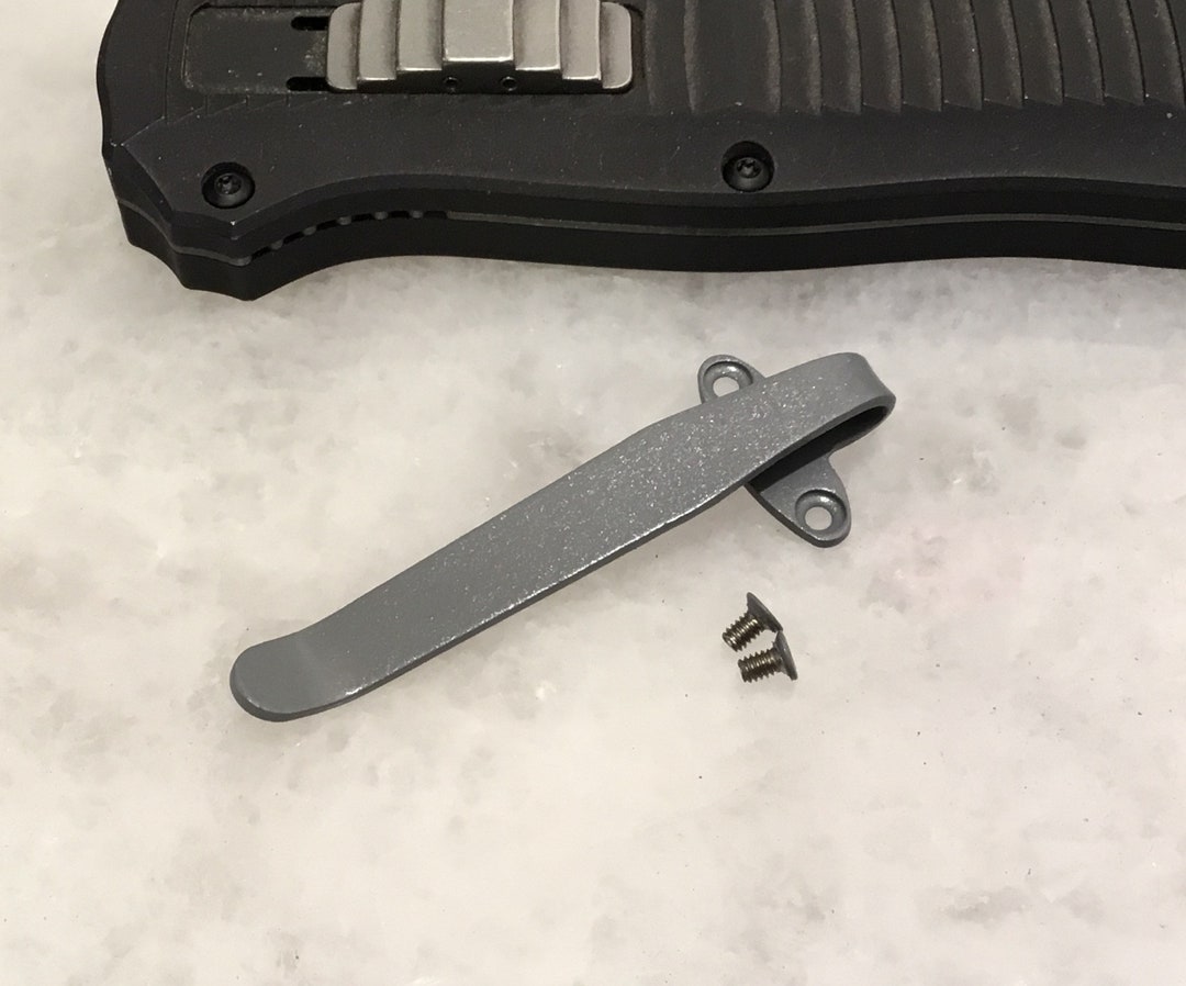 Gray Titanium Deep Carry Pocket Clip for Benchmade Infidel 3300 Mini ...