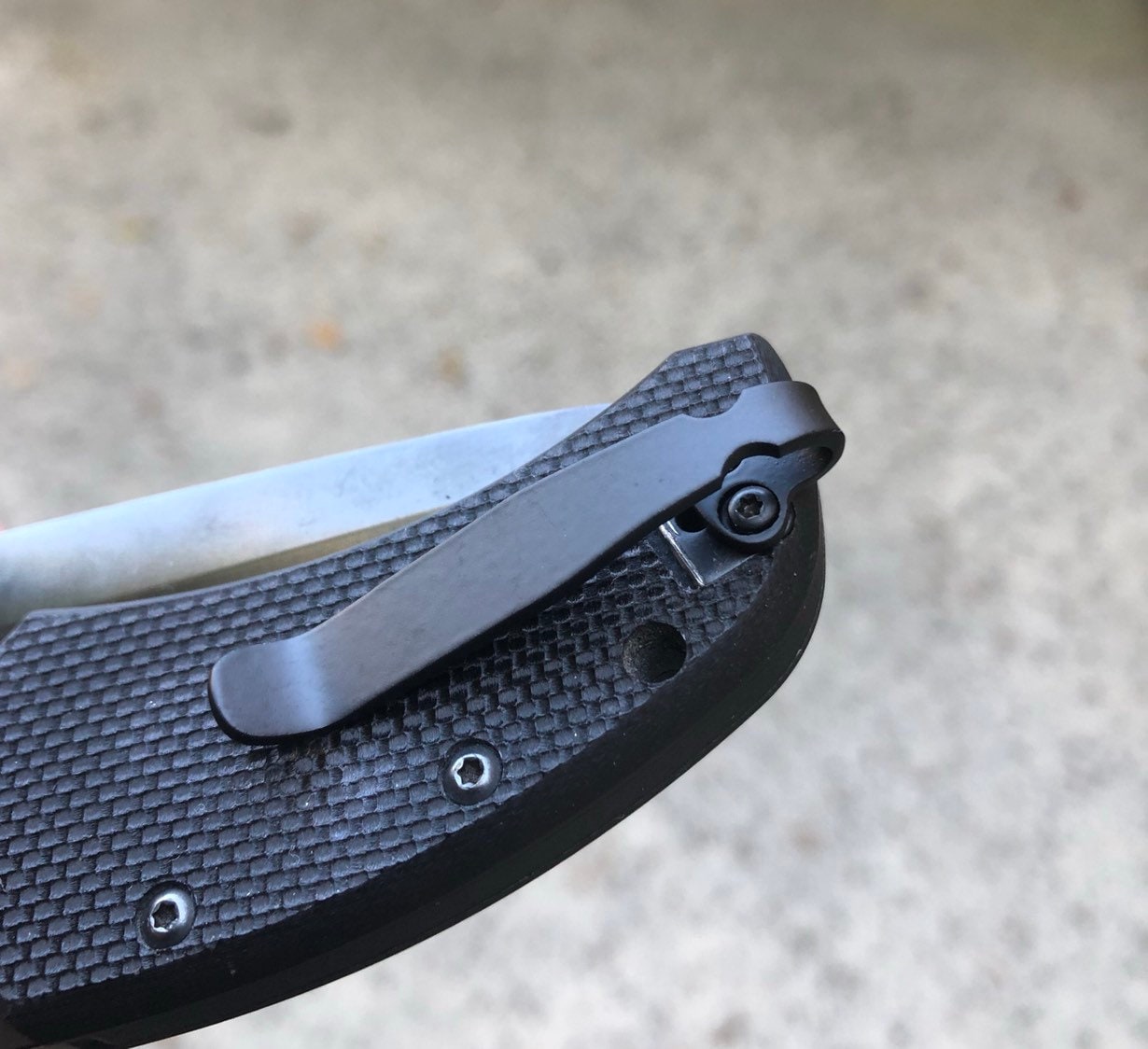 Flat Black Titanium Deep Carry Pocket Clip for Cold Steel Recon 1 Knife ...