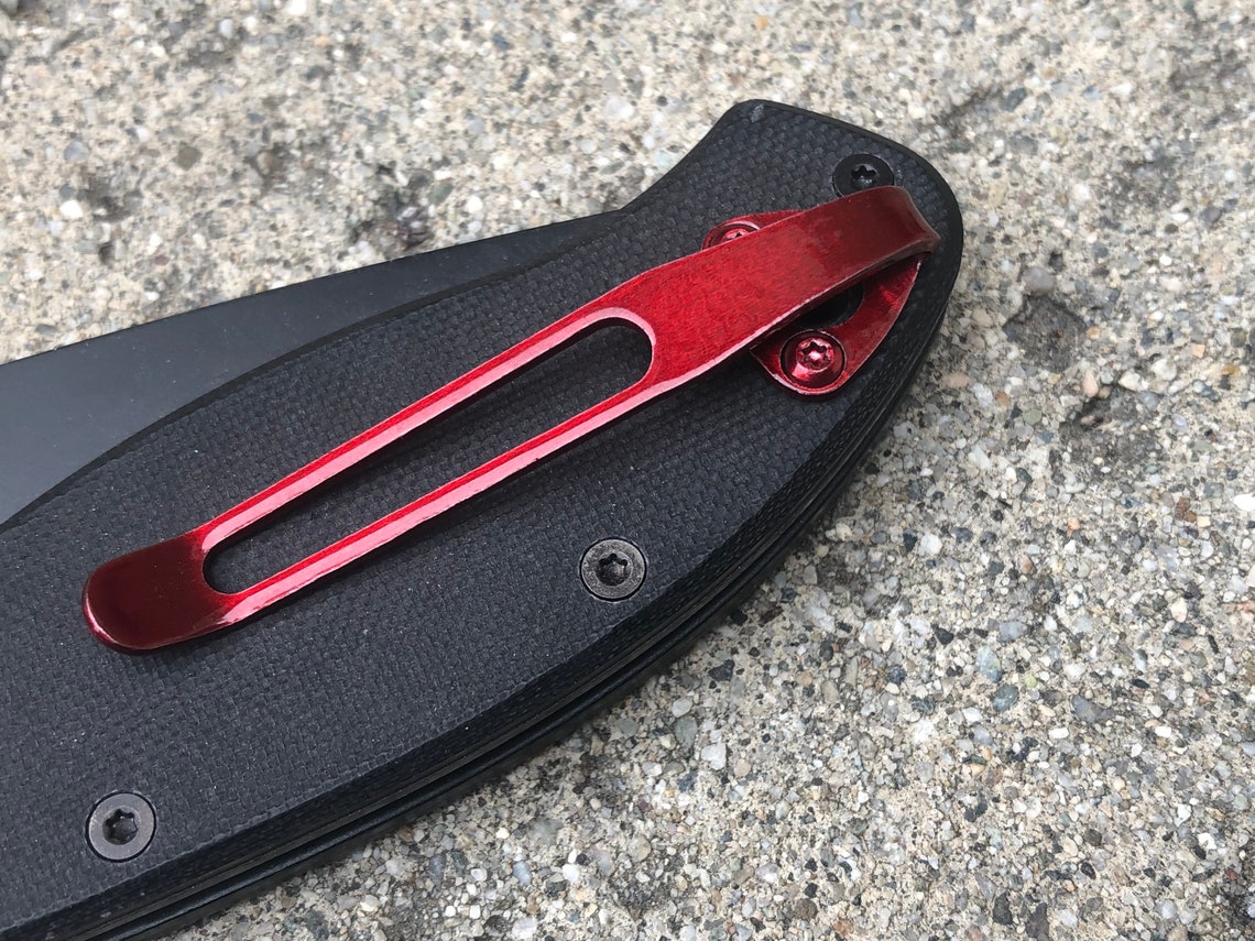 Red Titanium Deep Carry Clip for Spyderco Tenacious - Etsy