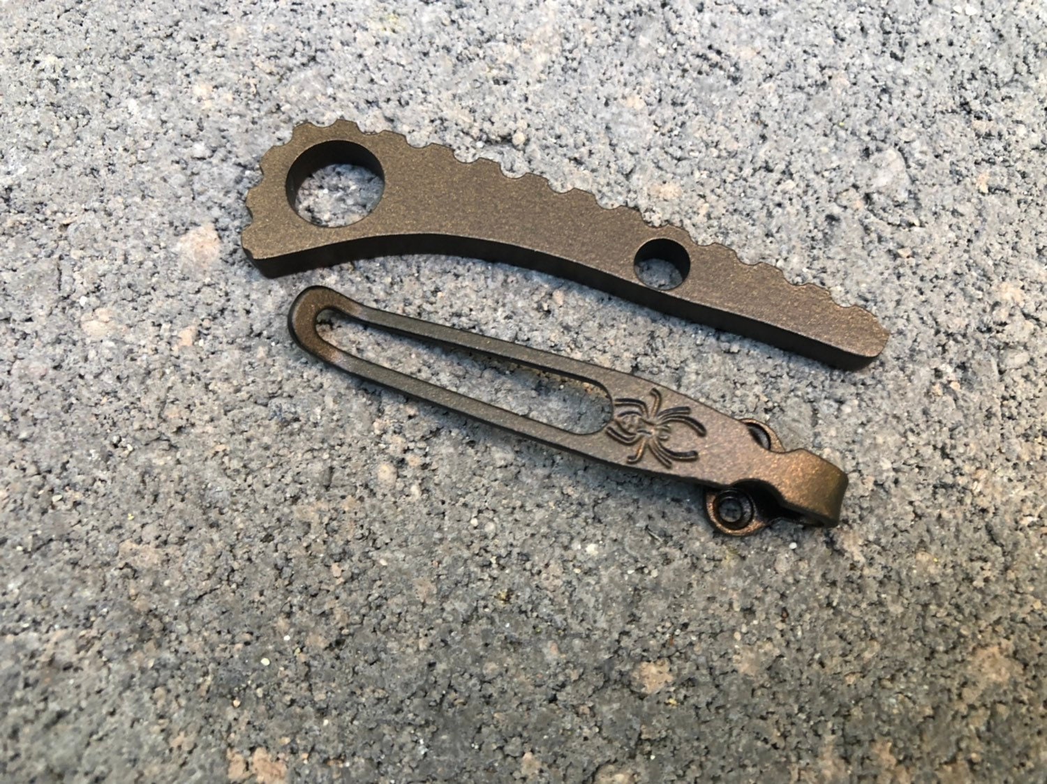 Dark Vintage Bronze Titanium Back Spacer and Deep Pocket Clip - Etsy