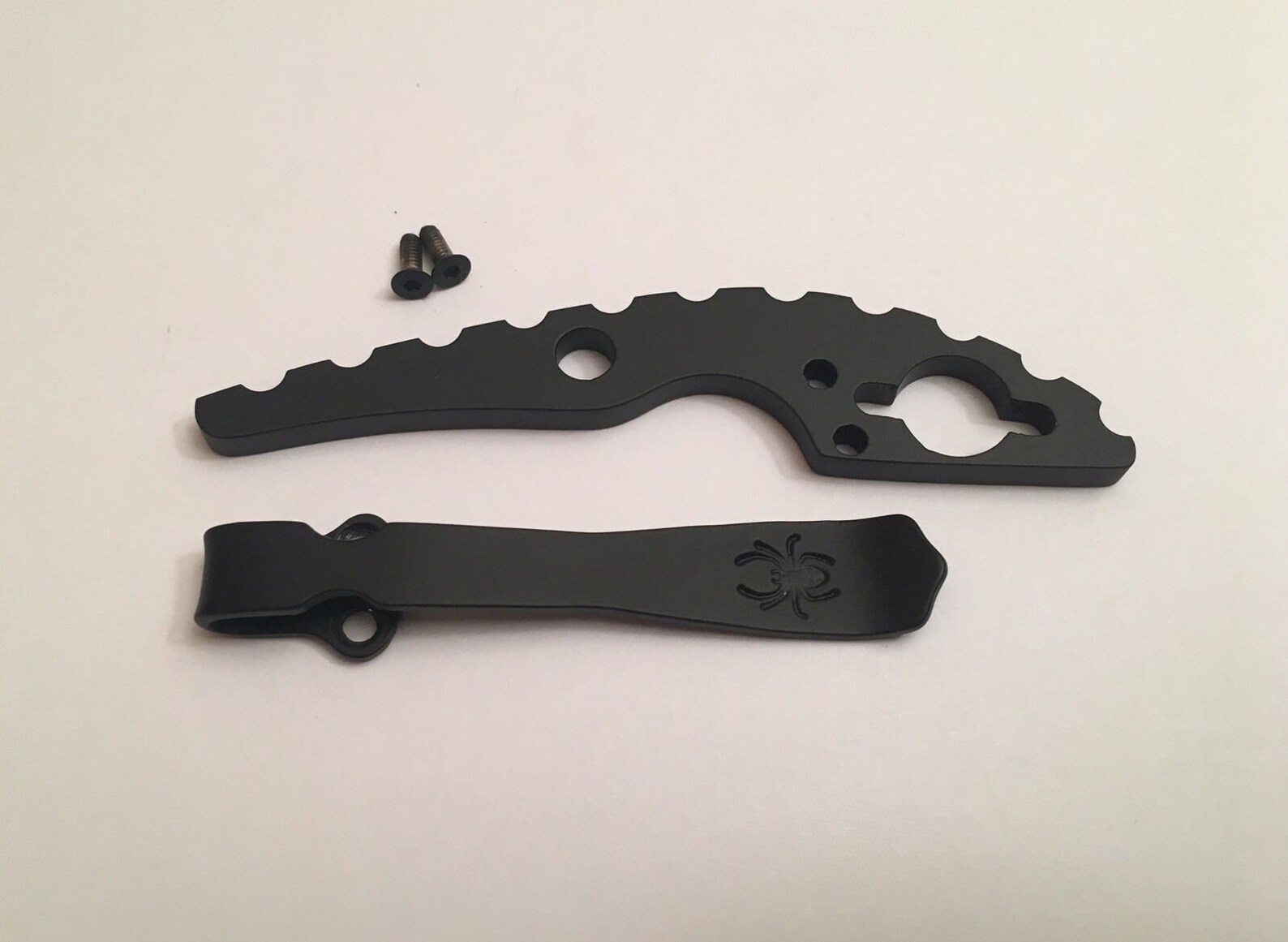 Black Titanium Back Spacer & Pocket Clip for Spyderco Manix 2 - Etsy