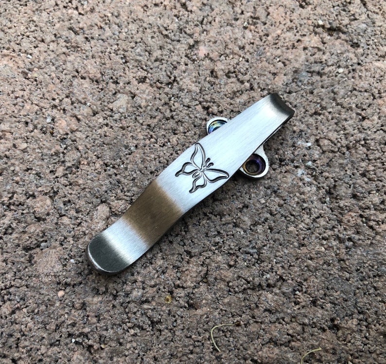 Satin Titanium Deep Carry Pocket Clip for Osborne Benchmade 940-1 940-2 ...