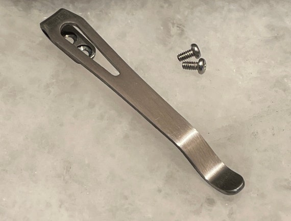 Plain Satin Finish Titanium Deep Carry Pocket Clip for Zero - Etsy
