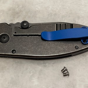 Matte Blue Titanium Deep Carry Pocket Clip for CRKT SQUID Knife - Etsy