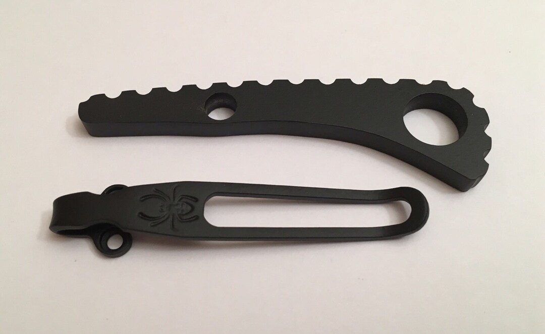 Titanium Back Spacers and Pocket Clip Set for Spyderco Paramilitary 2 ...