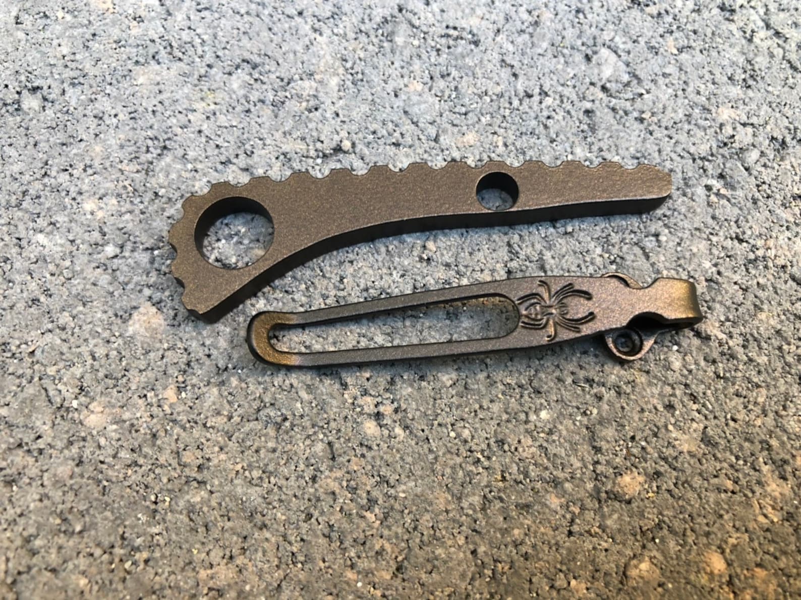 Dark Vintage Bronze Titanium Back Spacer and Deep Pocket Clip | Etsy