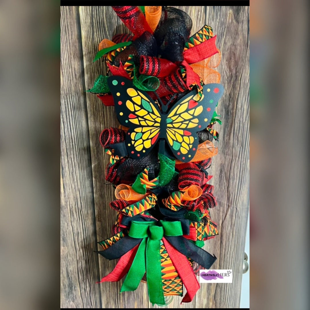 Juneteenth Wreath Juneteenth Door Swag Front Door Wreath - Etsy