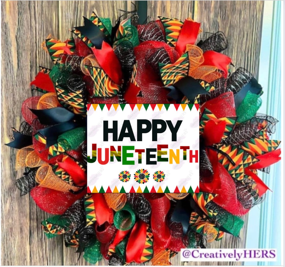 Juneteenth Wreath | Front Door Wreath | Black and Red Wreath ...