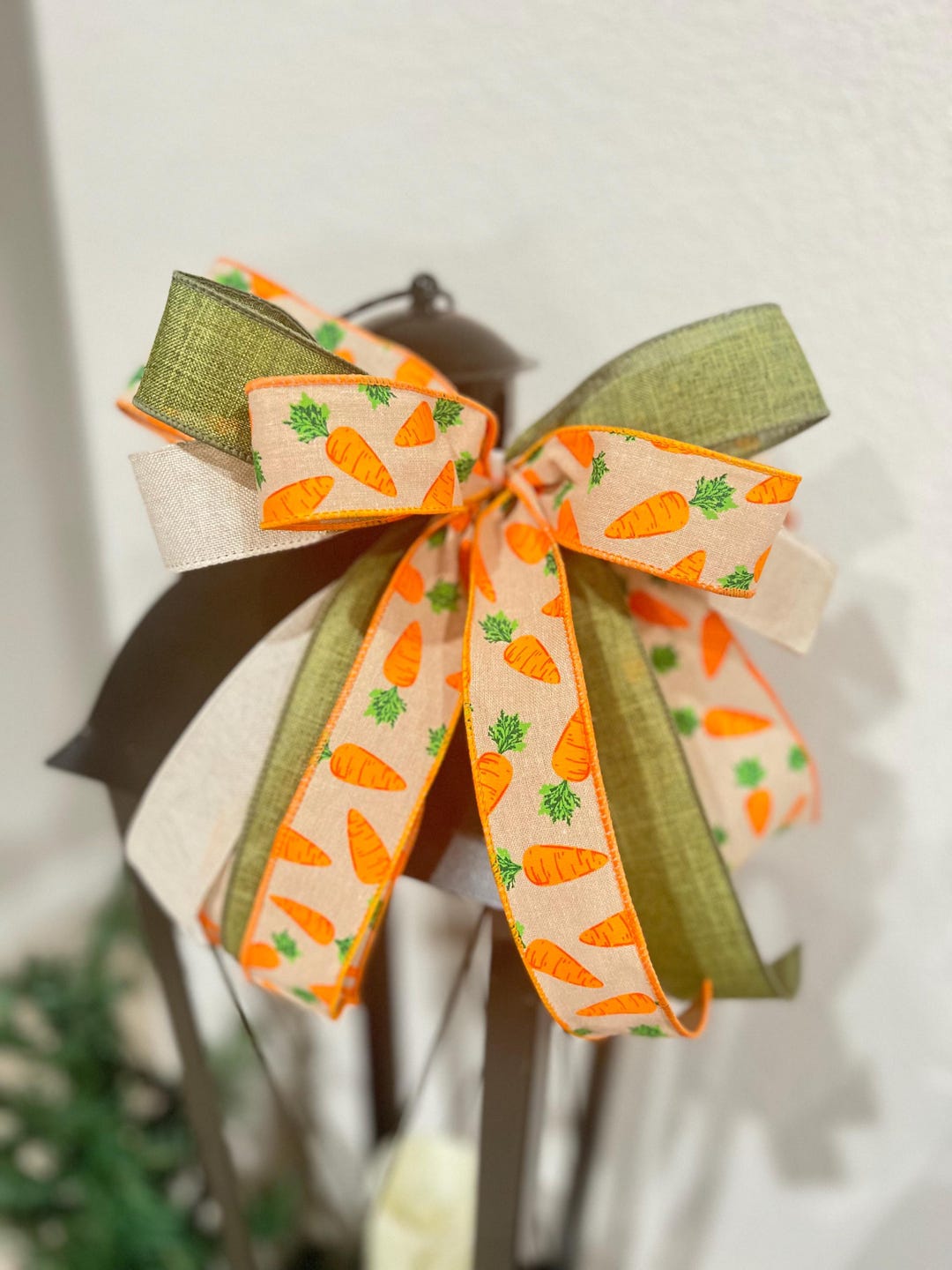 Easter Wreath Bow, Easter Bow, Easter Decor Bow, Ribbon Bow,mantel ...