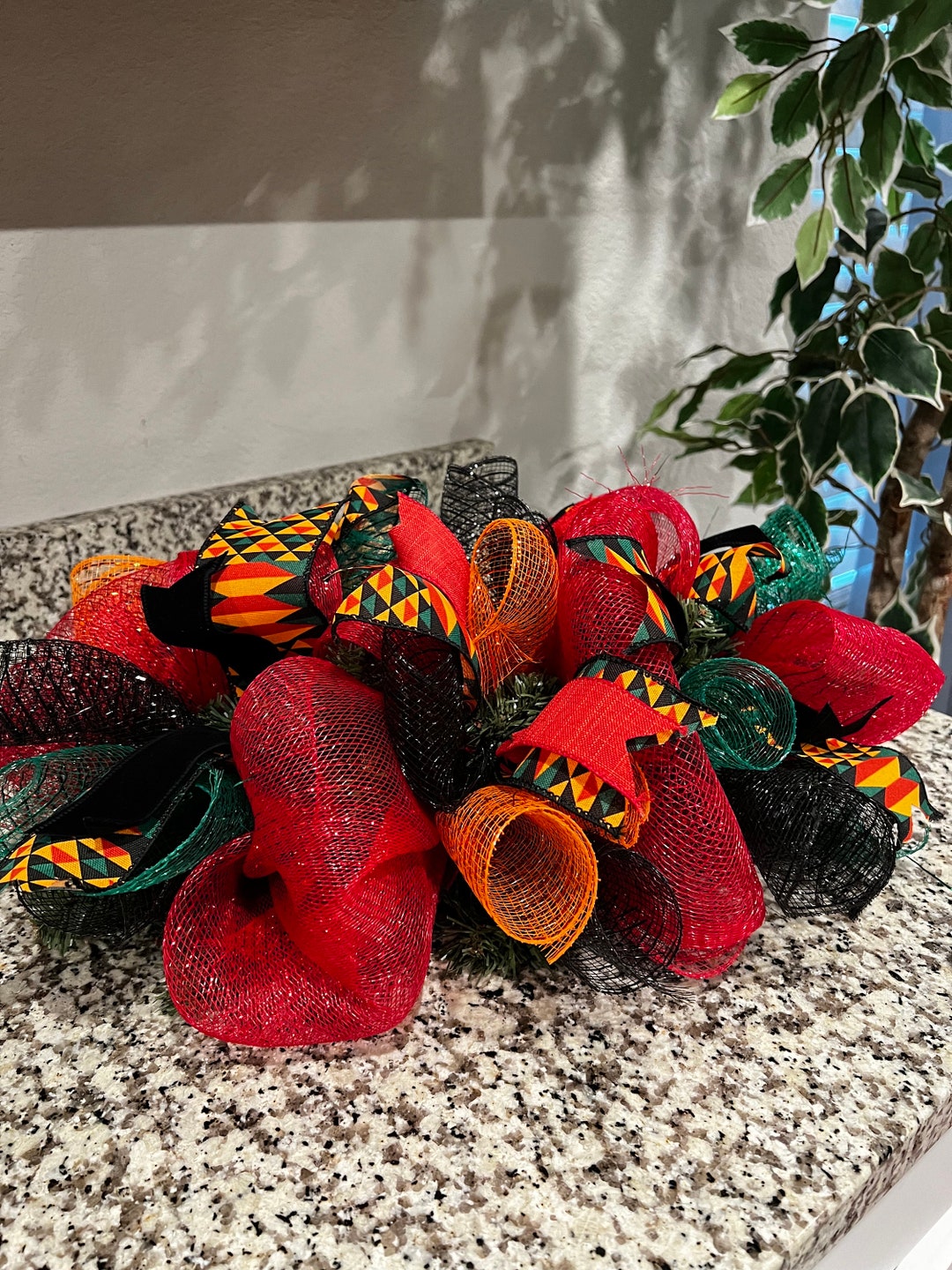 Juneteenth Centerpiece | Table Decor | Black and Red Centerpieces ...
