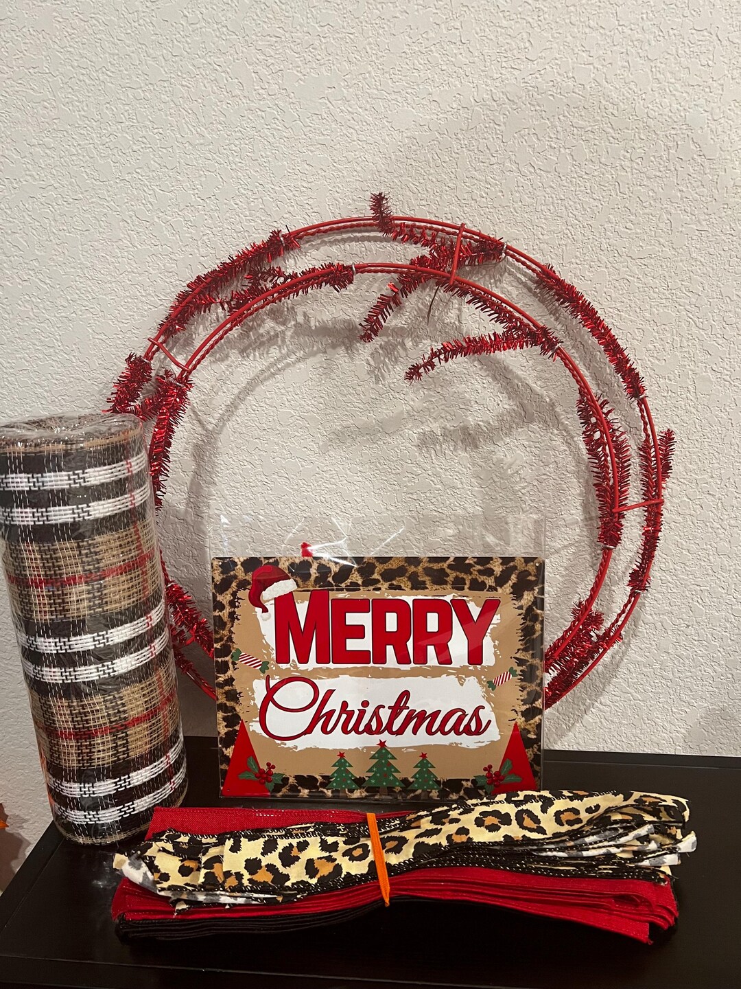 Cheetah Print Wreath Kit | DIY Christmas Wreath |make Your Own Wreath ...