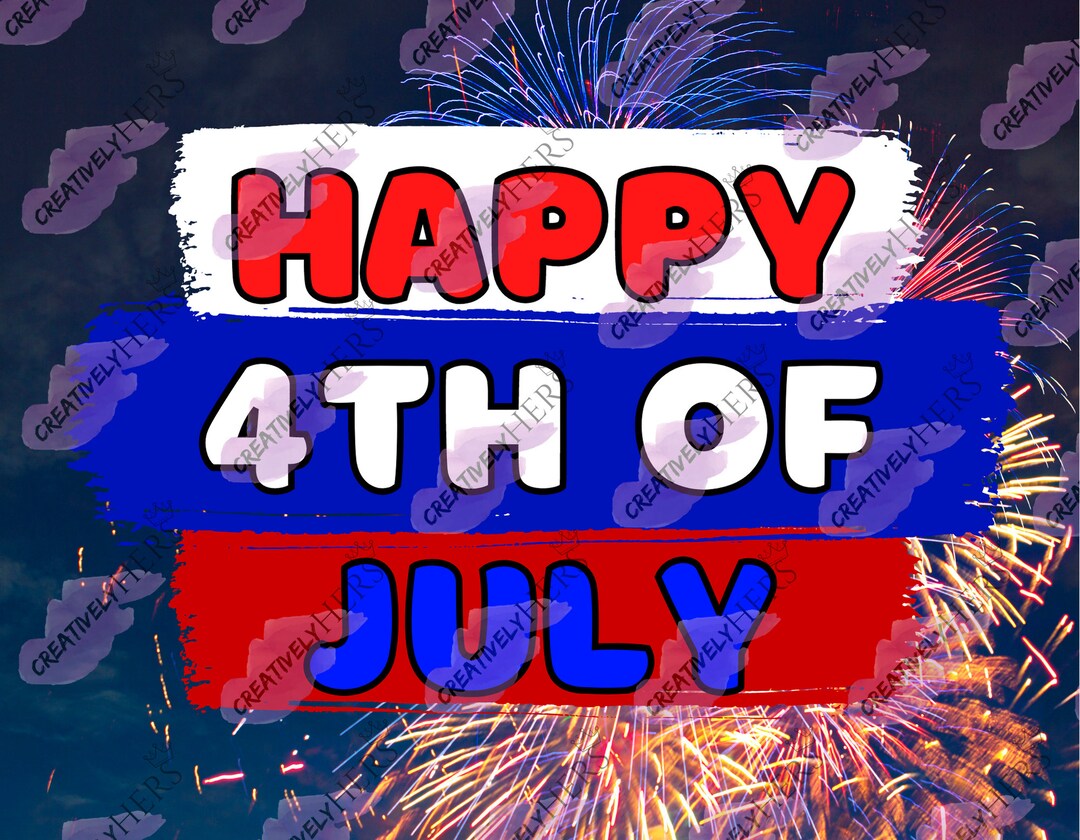 4th of July Wreath Sign Happy 4th Sign Independence Day Sign Red, White ...