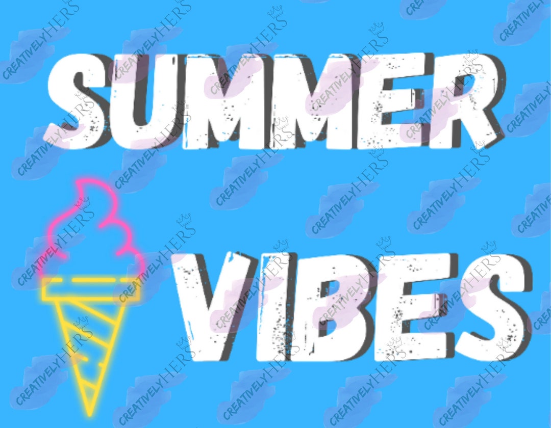 Summer Vibes Sign Ice Cream Sign SUMMER SIGN SUMMER - Etsy.de