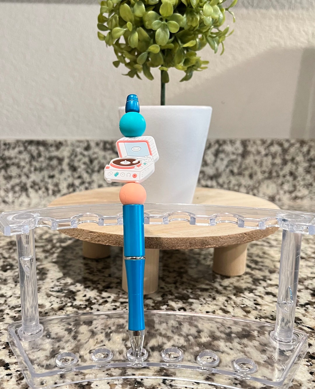 Teacher Gift Record Player Pen Bubble Bead Pen Beaded Ink Pen ...