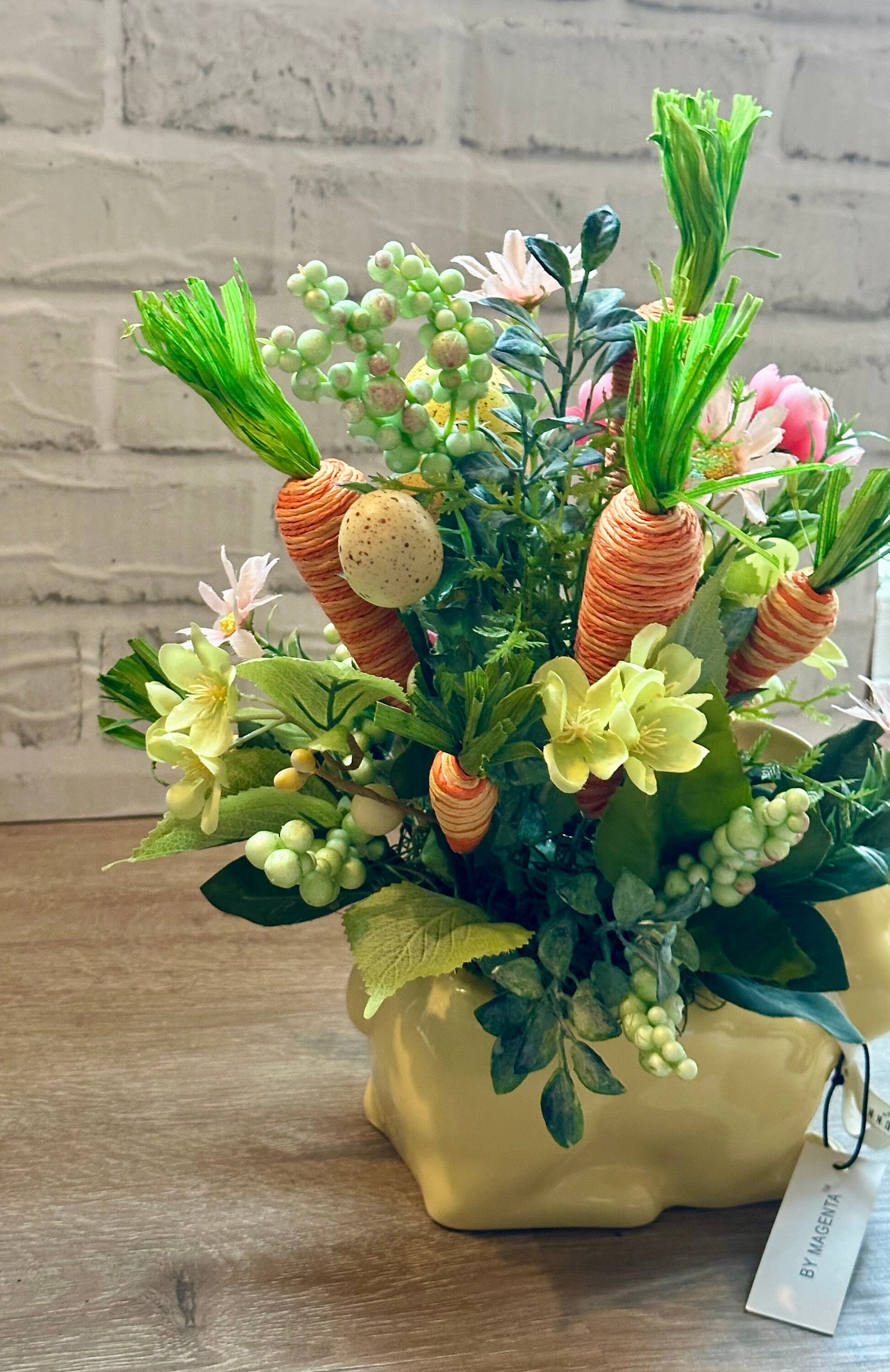Easter Centerpiece, Rae Dunn Container, Hippity Hop Bunny Arrangement ...