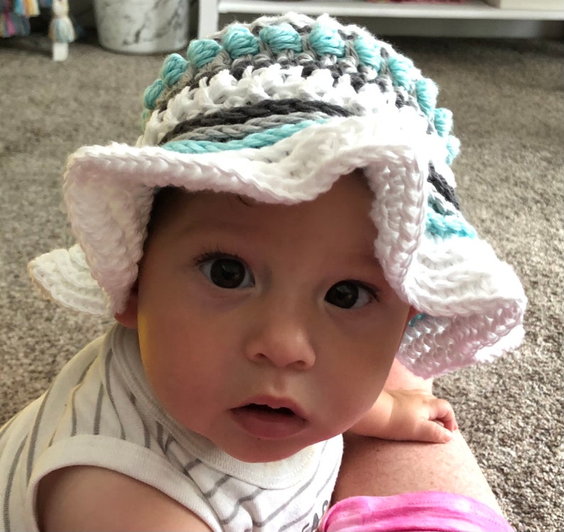 Whiskey's Wheel Bucket Hat, Crochet Pattern, Beach Hat, Cotton Yarn ...