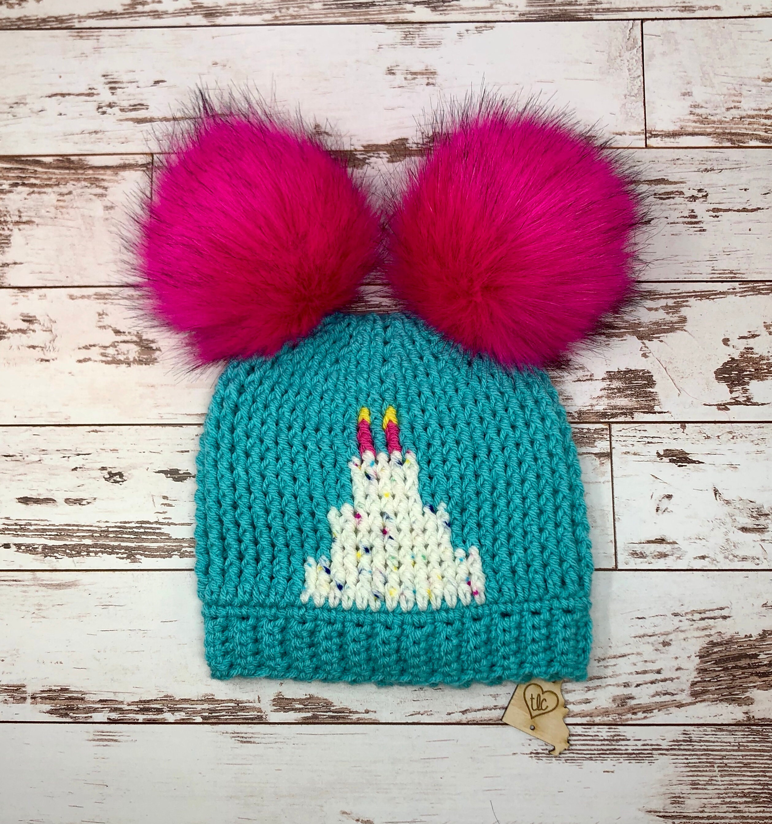 Birthday Cake Beanie Crochet PDF Pattern Kids Birthday | Etsy